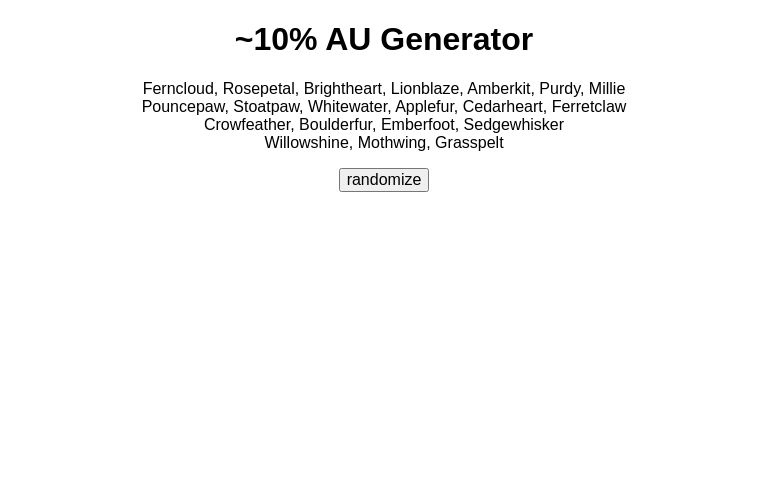 ~10% AU Generator