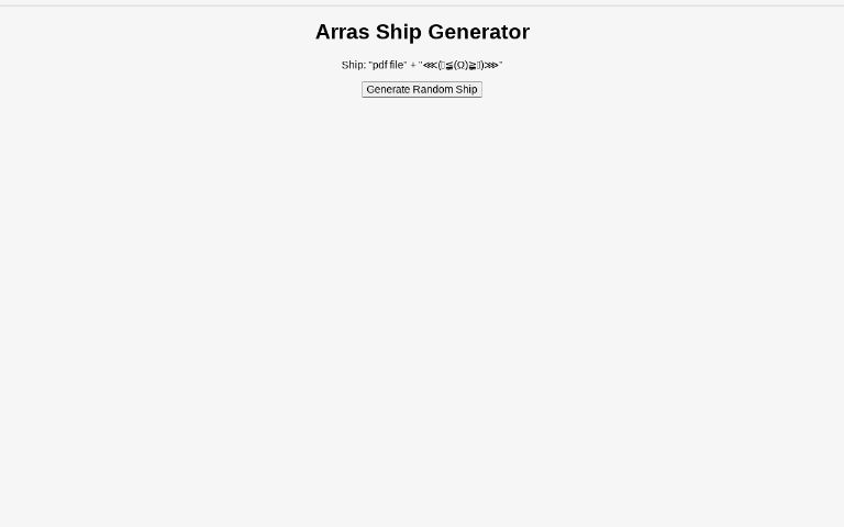 Arras Ship Generator