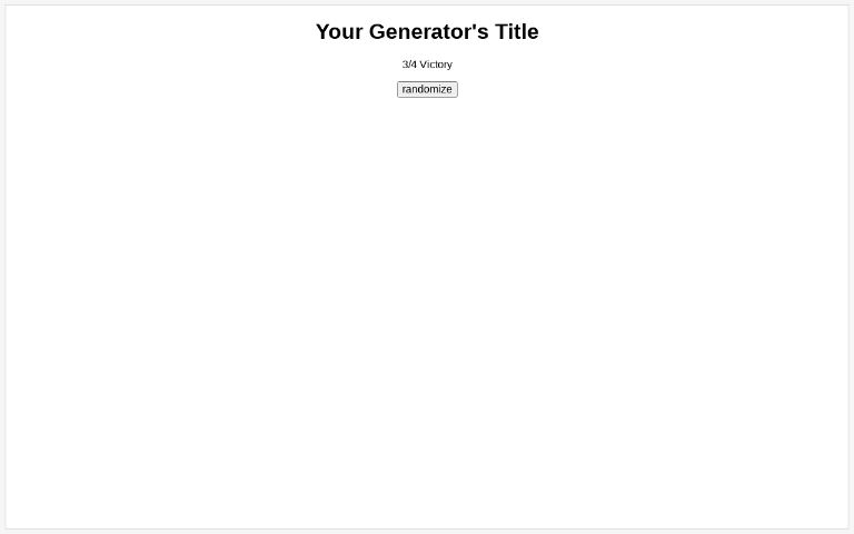 Ars Battles ― Perchance Generator