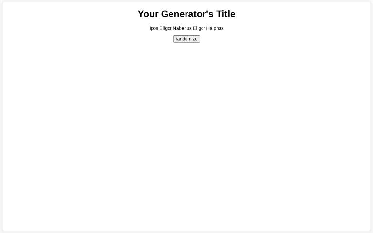 Ars Goetia ― Perchance Generator