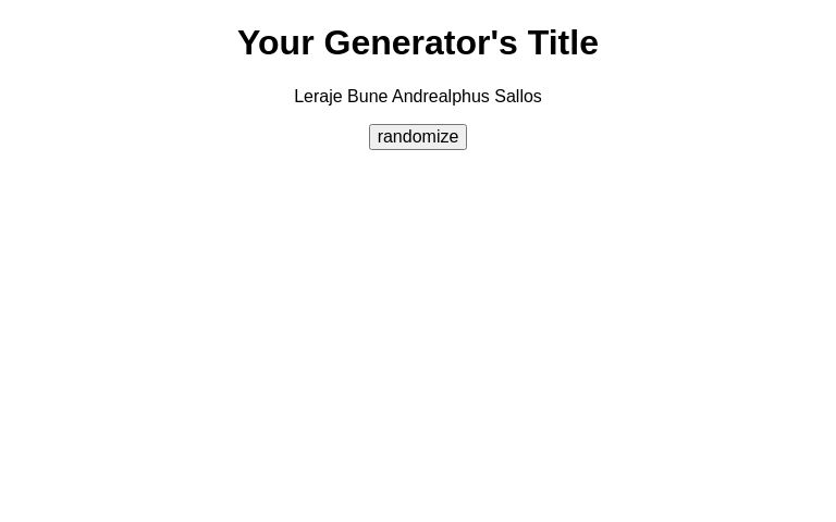 Ars Goetia Names ― Perchance Generator