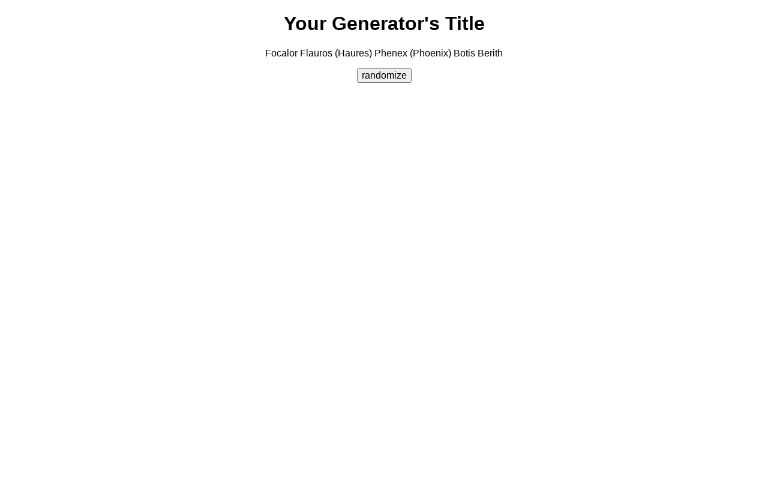 Ars Goetia1 ― Perchance Generator