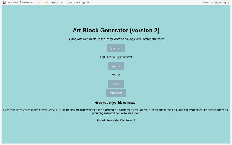 Art Block Generator (version 2)