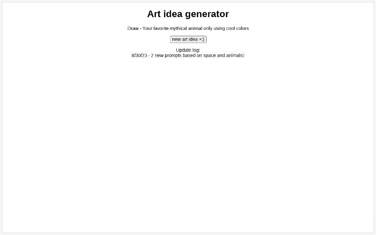 Art idea generator