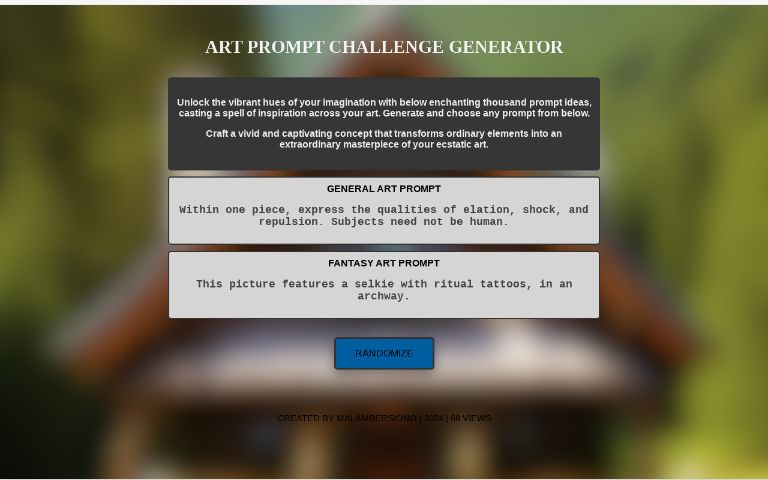 ART PROMPT CHALLENGE GENERATOR