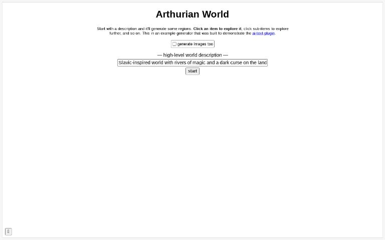 Arthurian World ― Perchance Generator