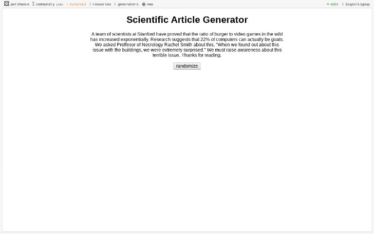 Scientific Article Generator