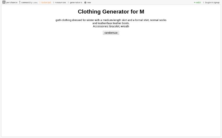 Clothing Generator for M