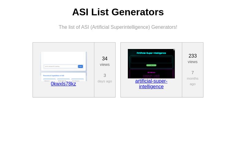 ASI List Generators