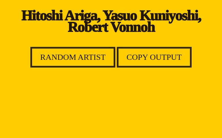 Random Artist ― Perchance Generator