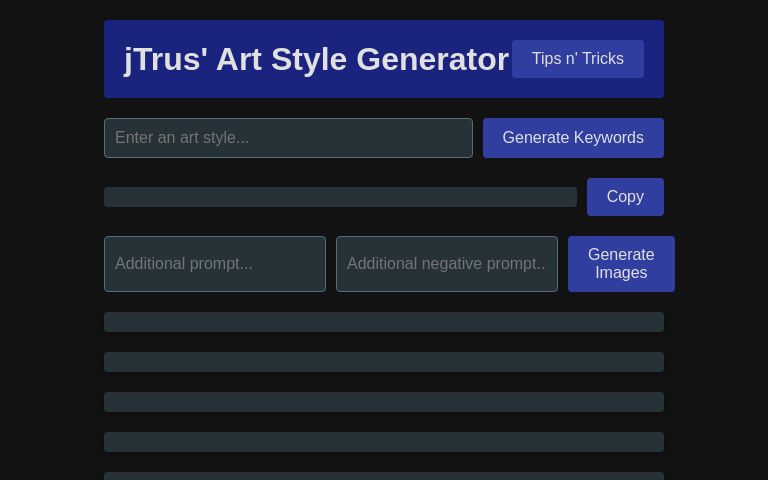 jTrus' Art Style Generator