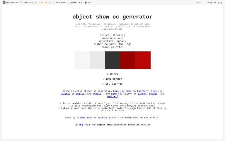 object show oc generator