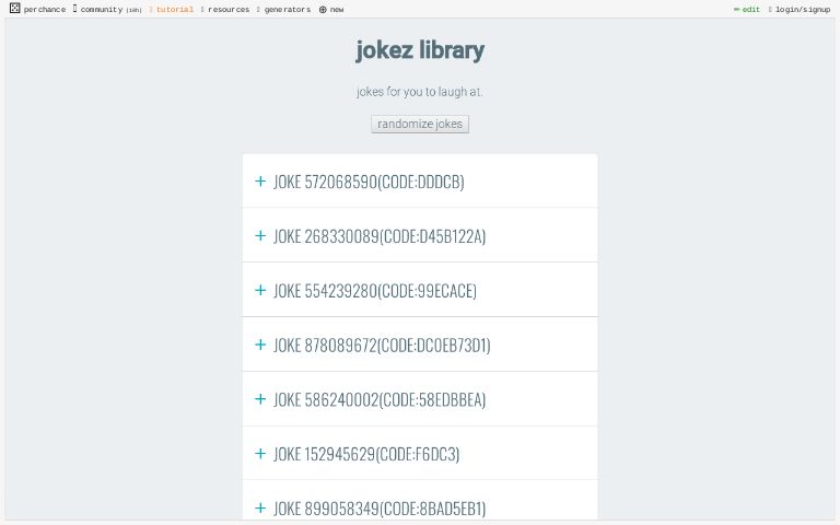 jokez library ― Perchance Generator