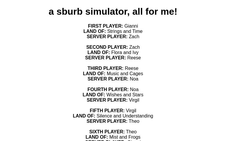 a sburb simulator, all for me! ― Perchance Generator