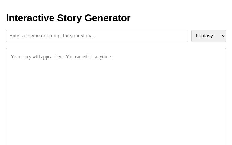 Interactive Story Generator