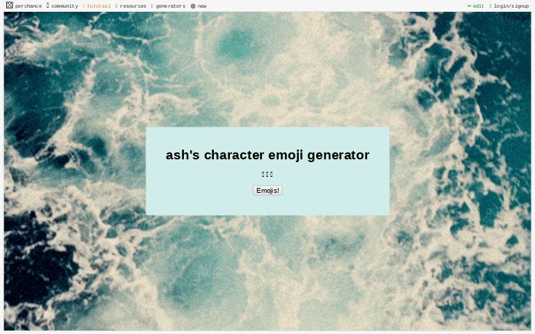 ash's character emoji generator
