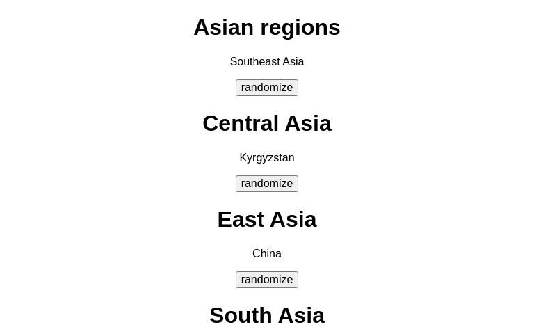 Asian regions ― Perchance Generator