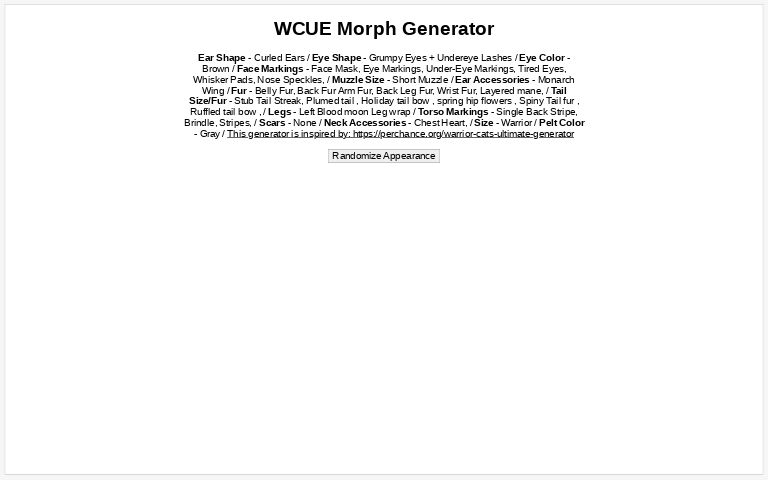 WCUE Morph Generator