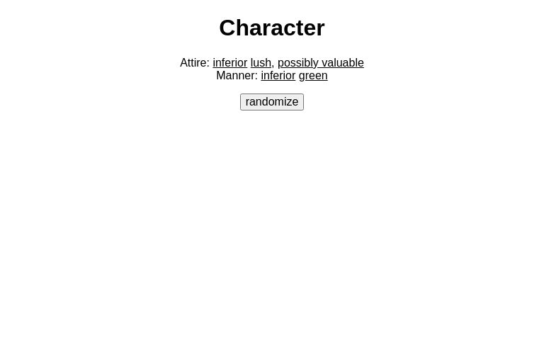 Character ― Perchance Generator