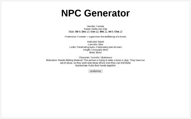 NPC Generator