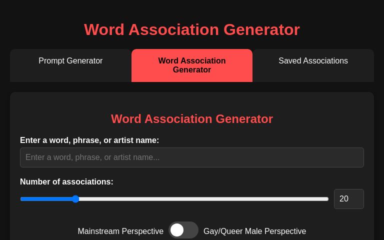 Word Association Generator