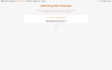 Interesting Item Generator
