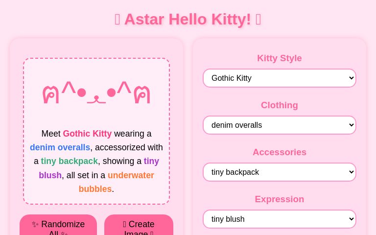 🌸 Astar Hello Kitty! 🌸 ― Perchance Generator