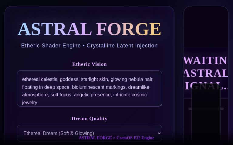 ASTRAL FORGE ― Perchance Generator