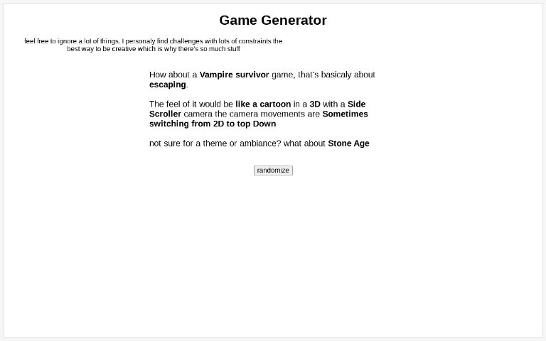 Game Generator