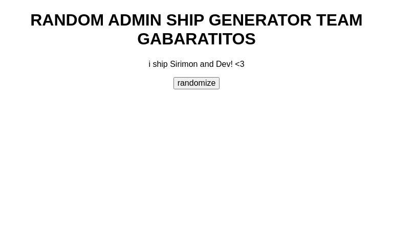 RANDOM ADMIN SHIP GENERATOR TEAM GABARATITOS