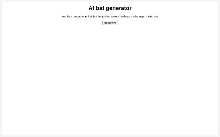 At bat generator