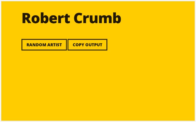 Random Artist ― Perchance Generator