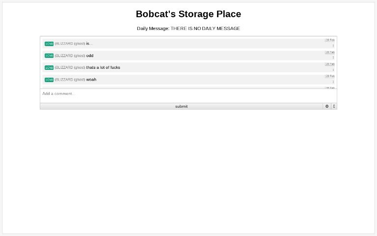 Bobcat's Storage Place ― Perchance Generator
