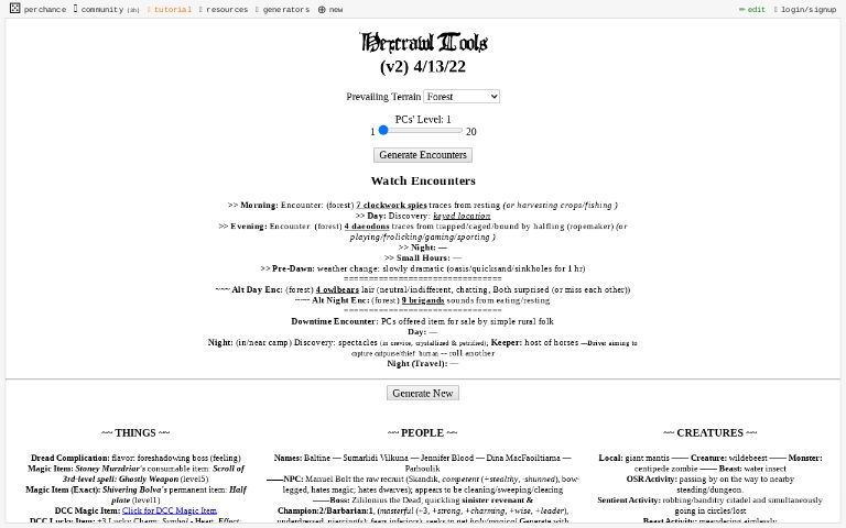 Hexcrawl Tools(v2) 4/13/22 ― Perchance Generator