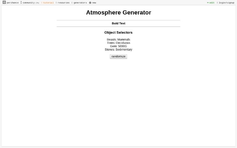 Atmosphere Generator