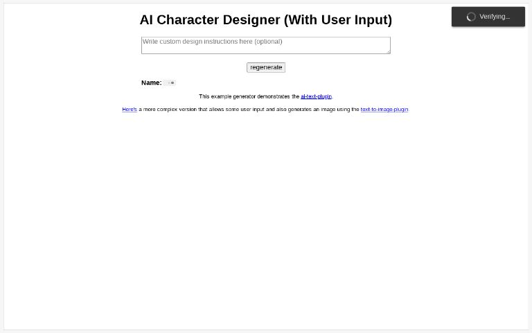 AI Character Designer (With User Input) ― Perchance Generator