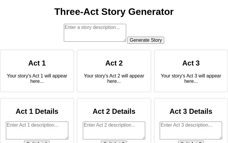 Three-Act Story Generator