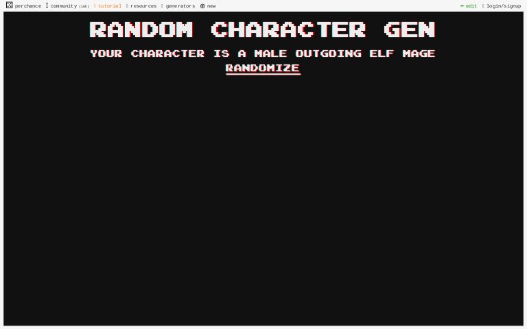 Random Character Gen