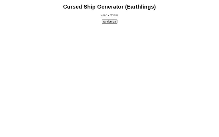 Cursed Ship Generator (Earthlings)
