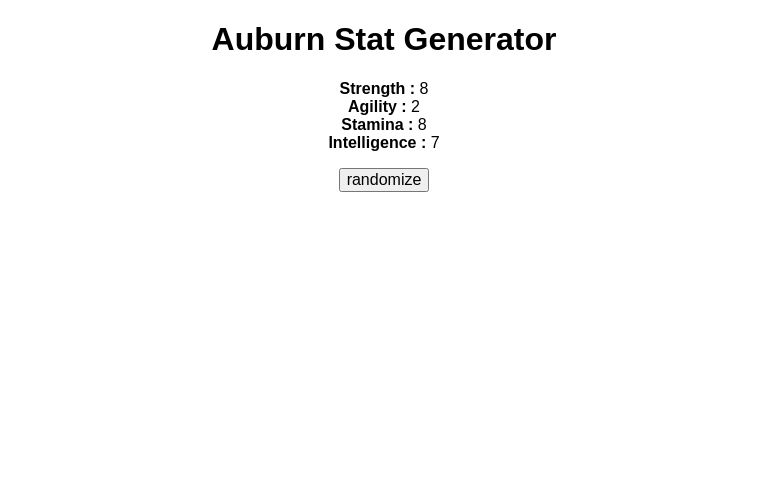 Auburn Stat Generator
