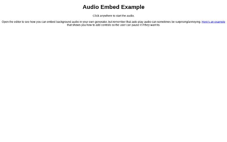 Audio Embed Example ― Perchance Generator