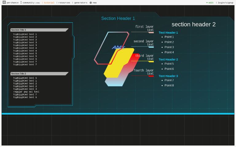 Section Header 1 ― Perchance Generator