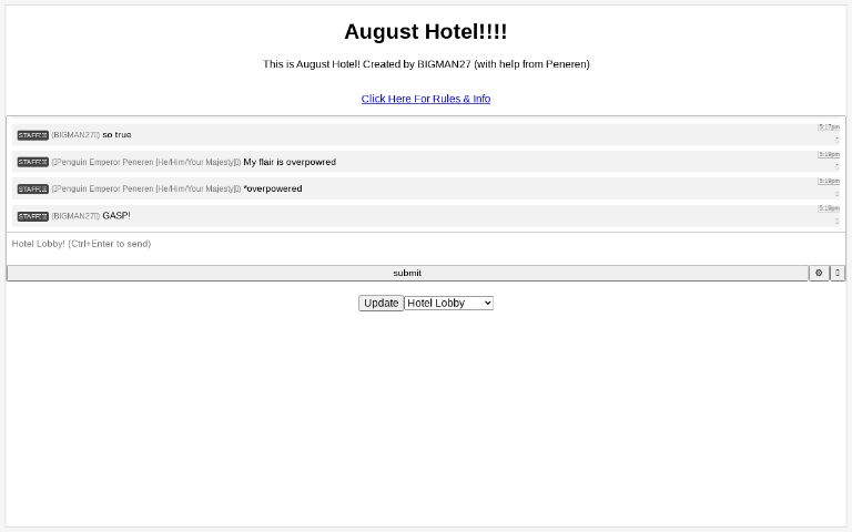 August Hotel!!!! ― Perchance Generator