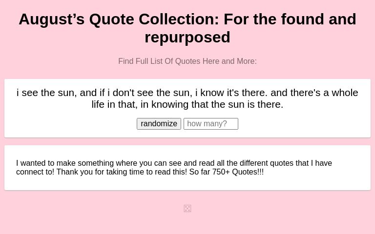 August’s Quote Collection: For the found and repurposed ― Perchance ...