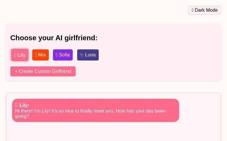 Choose your AI girlfriend: ― Perchance Generator