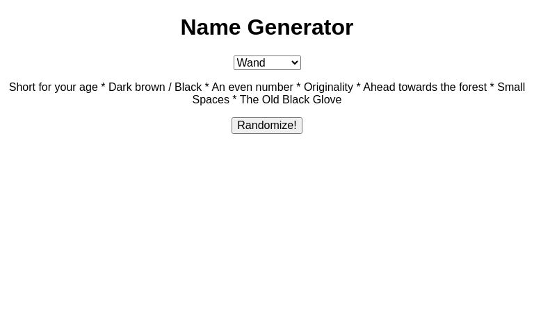 Name Generator