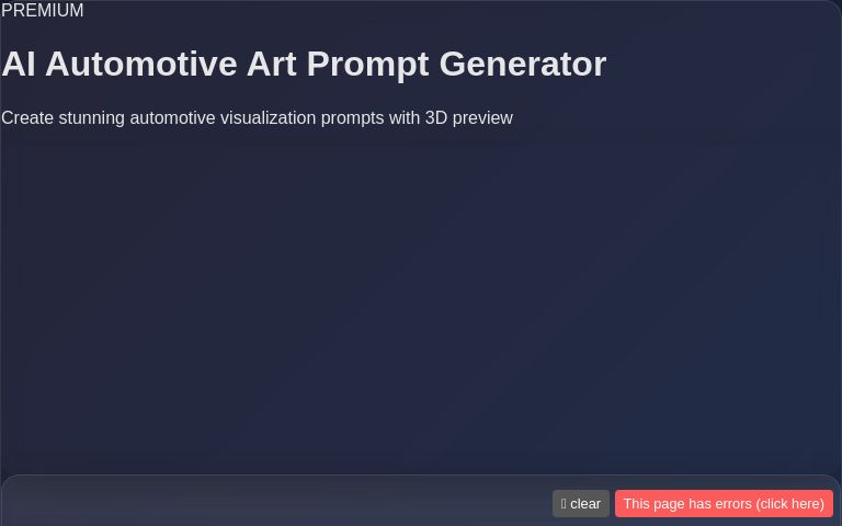 AI Automotive Art Prompt Generator