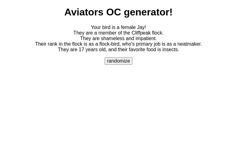 Aviators OC generator!