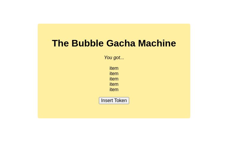 The Bubble Gacha Machine ― Perchance Generator