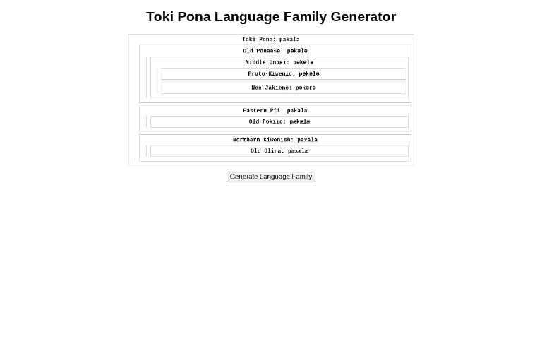 Toki Pona Language Family Generator